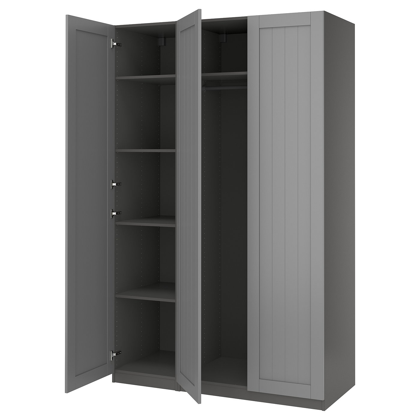 PAX / GULLABERG wardrobe combination dark grey/dark grey - IKEA