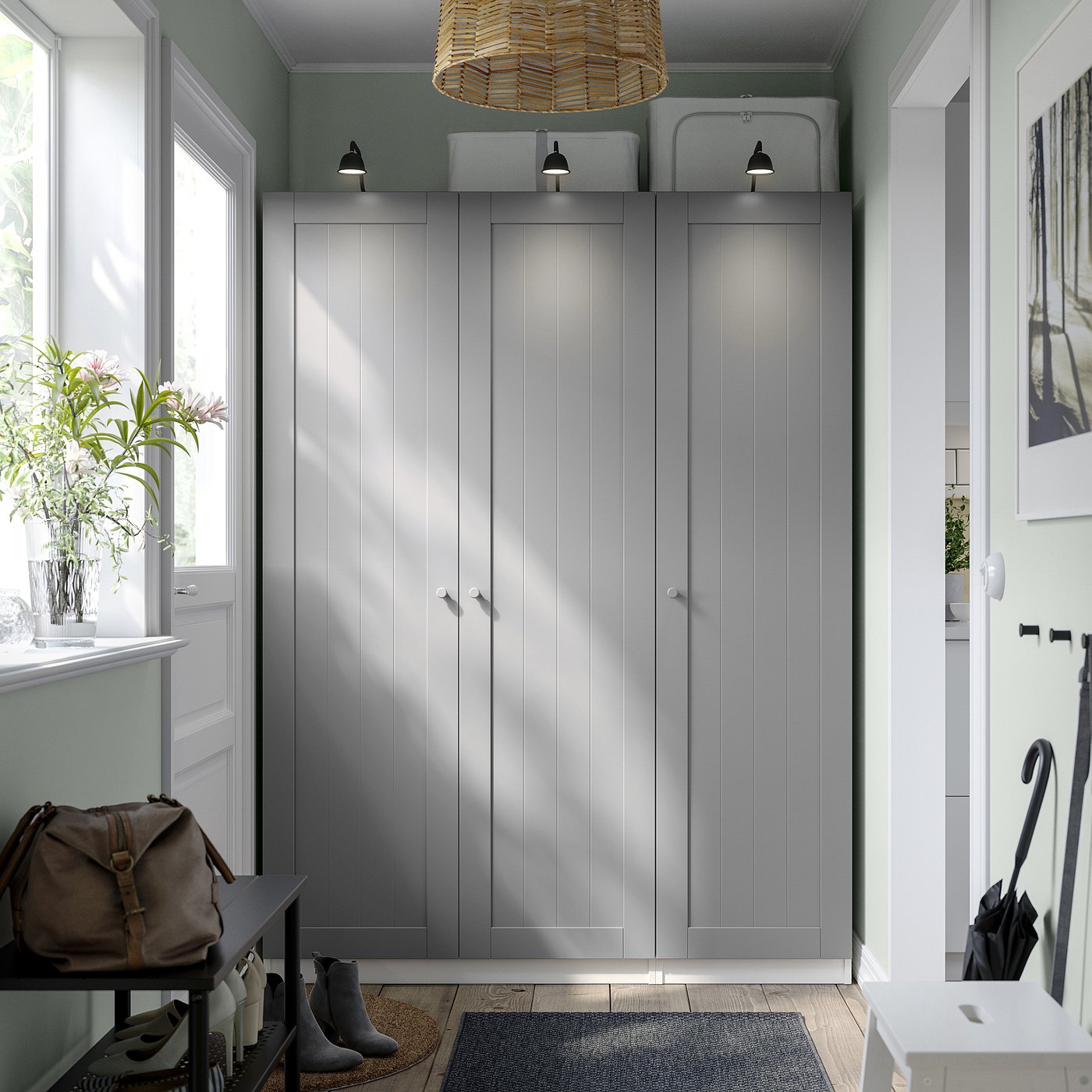 PAX / GULLABERG wardrobe combination white/grey - IKEA