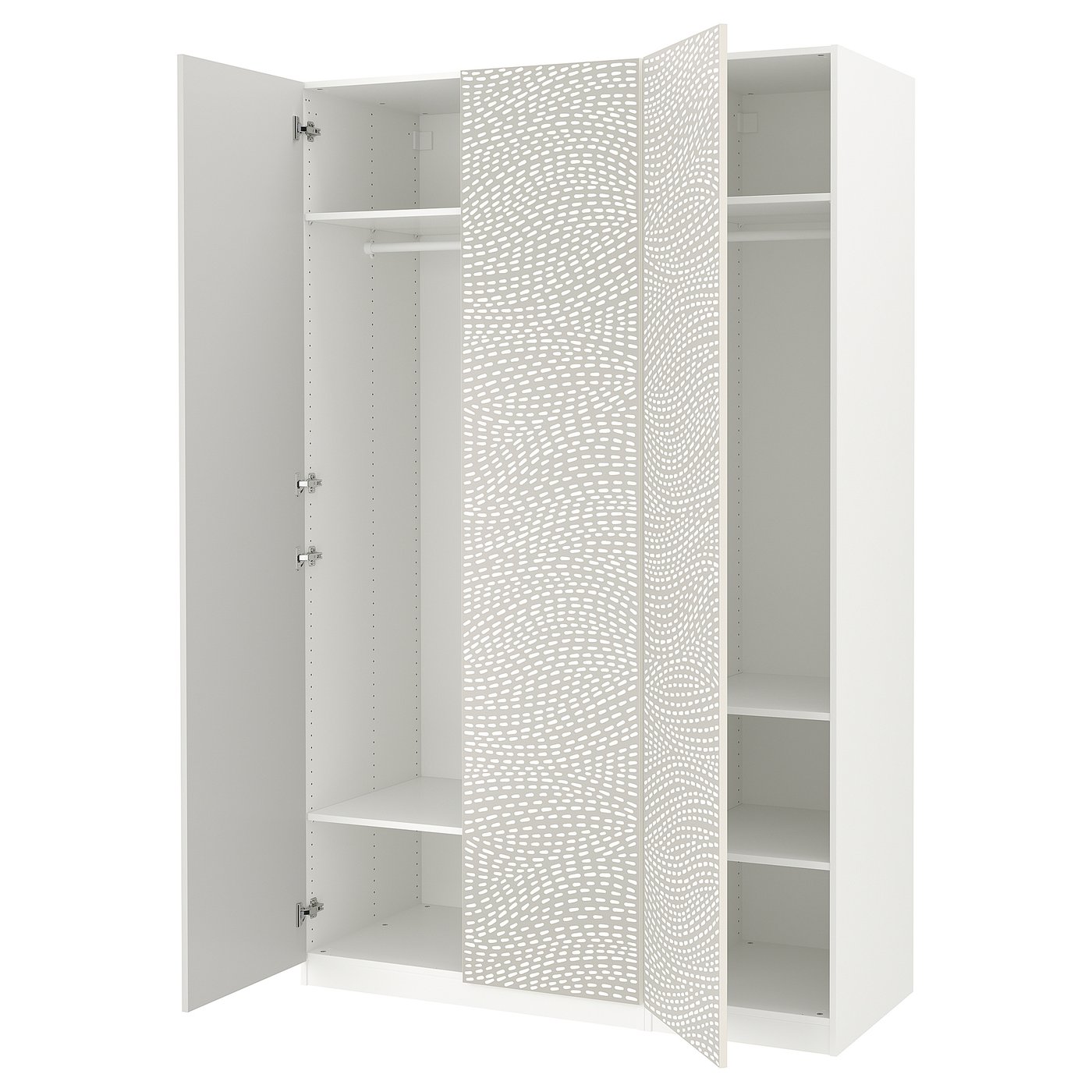PAX / MISTUDDEN wardrobe combination white/grey patterned - IKEA