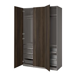 PAX / STORKLINTA wardrobe combination white/oak effect - IKEA