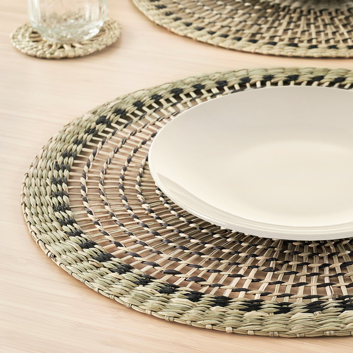 PENNFISK place mat natural/sedge handmade - IKEA