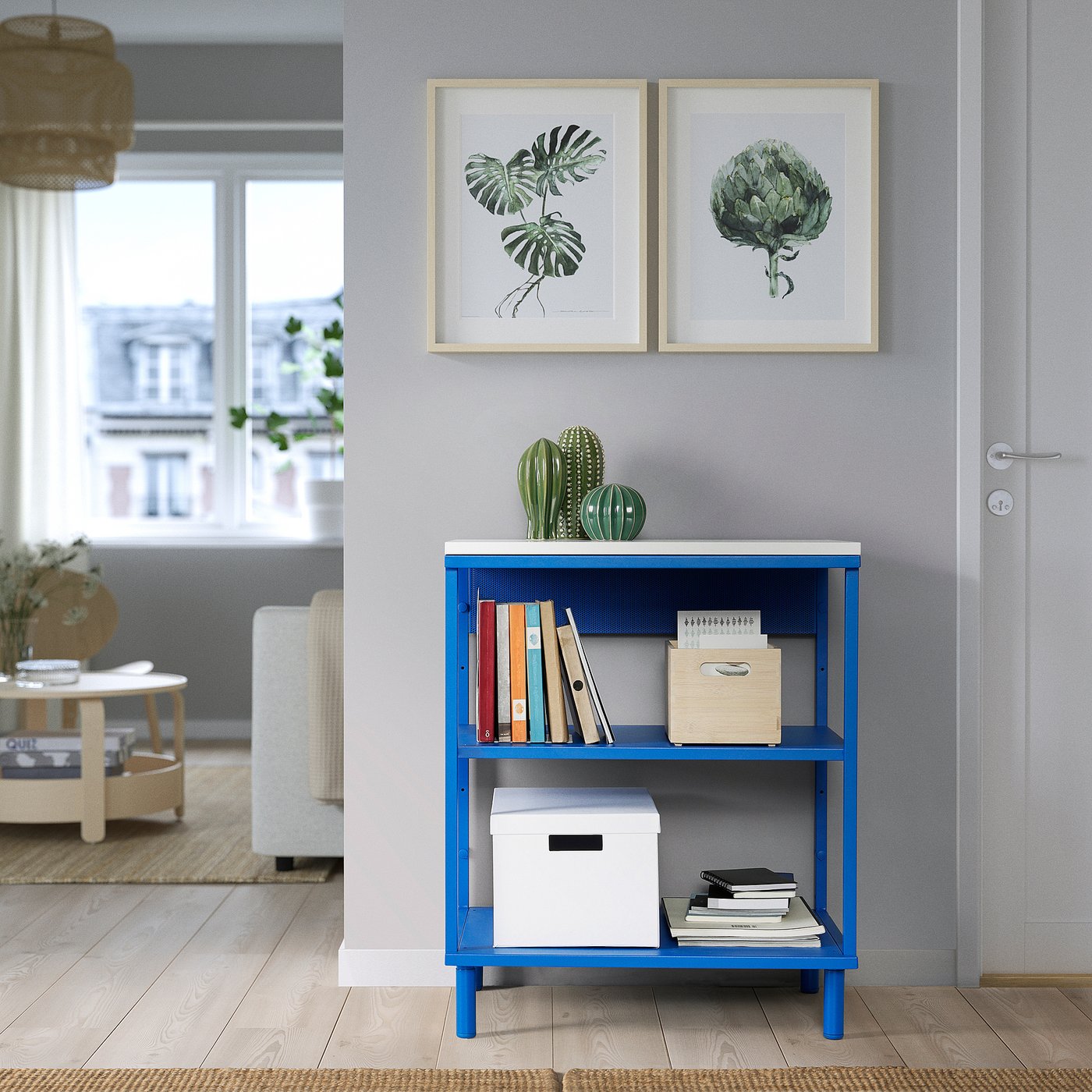 PLATSA open shelving unit blue - IKEA