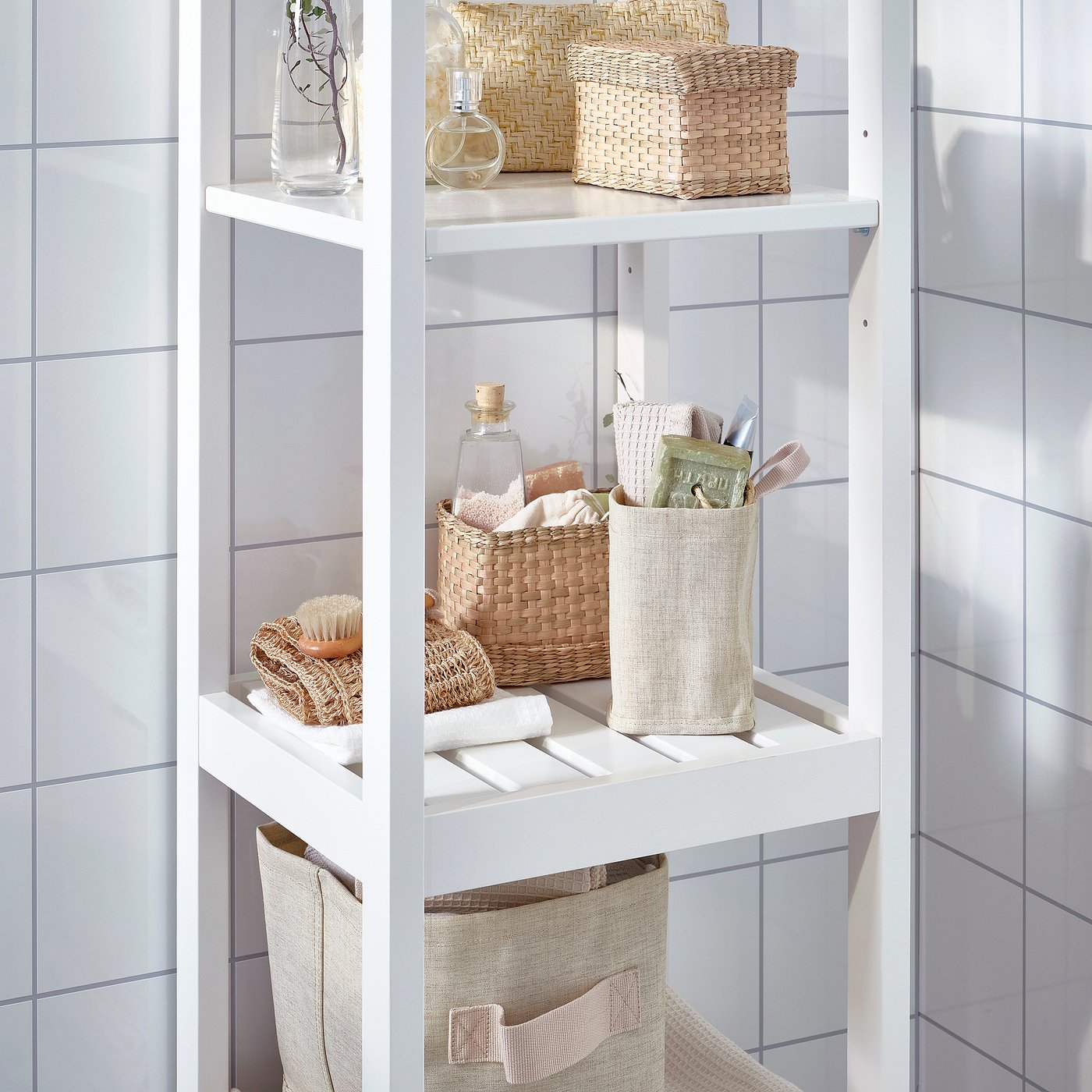 PURRPINGLA storage basket textile/beige - IKEA