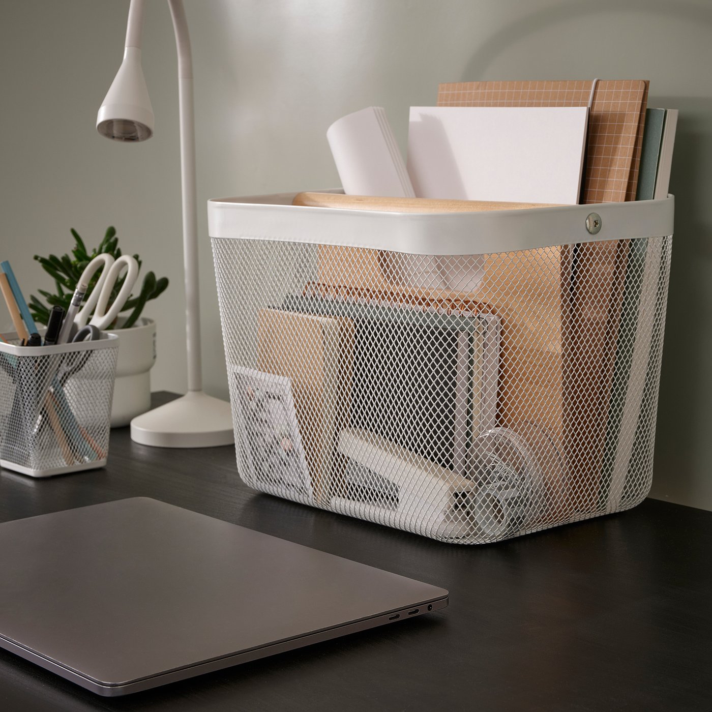 RISATORP basket with compartments white - IKEA