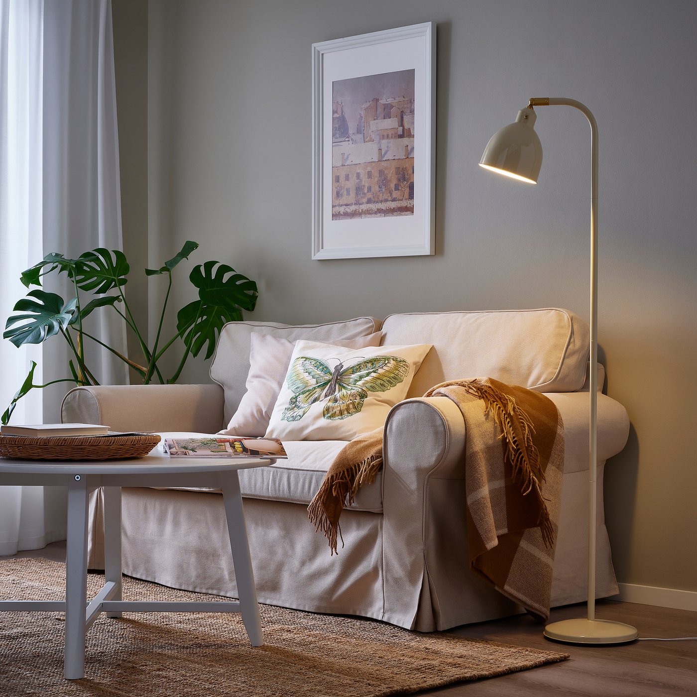 RÖDFLIK floor/reading lamp light beige - IKEA