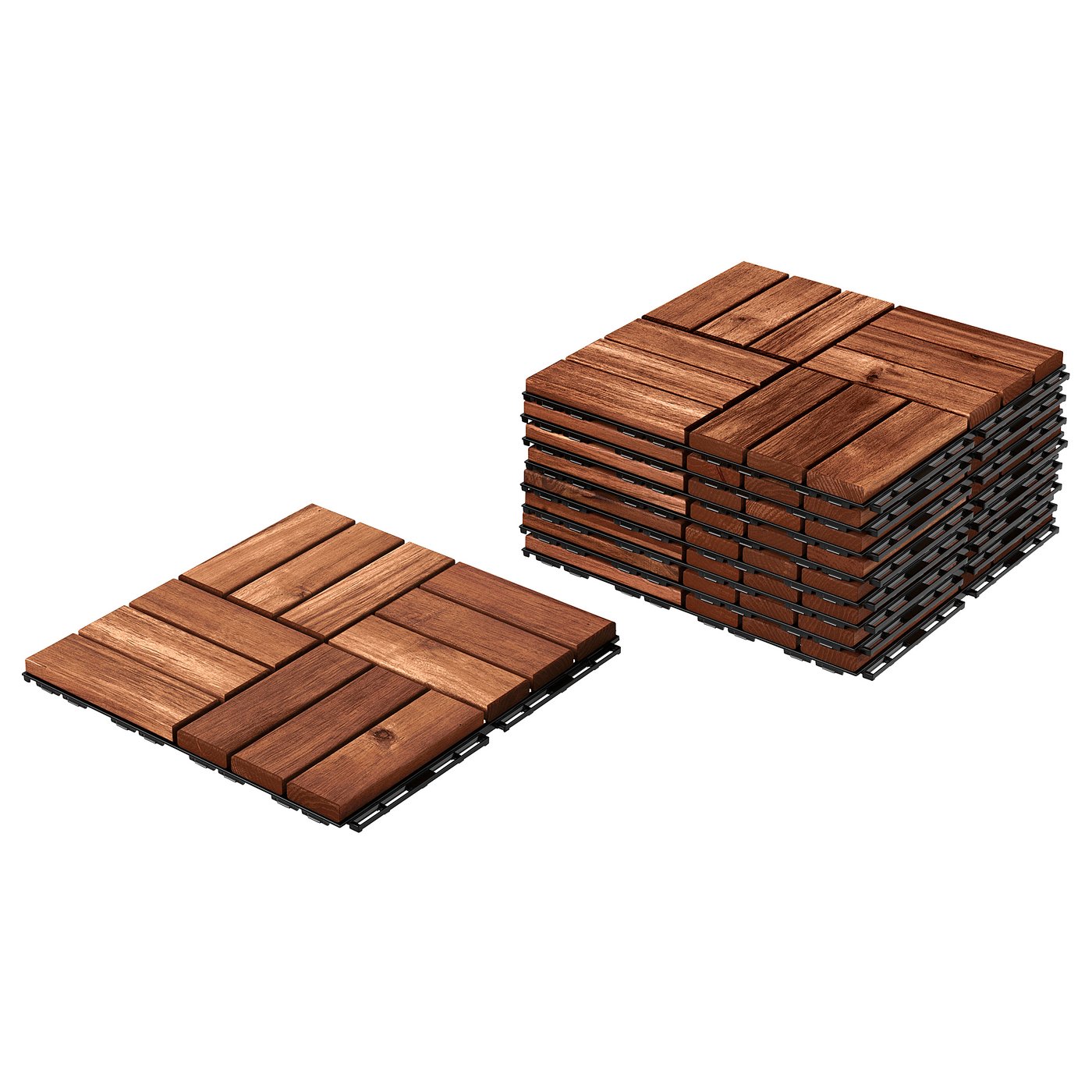 RUNNEN floor decking, outdoor brown stained - IKEA