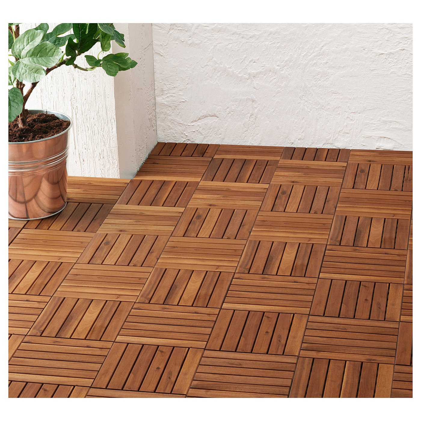 RUNNEN floor decking, outdoor light brown - IKEA