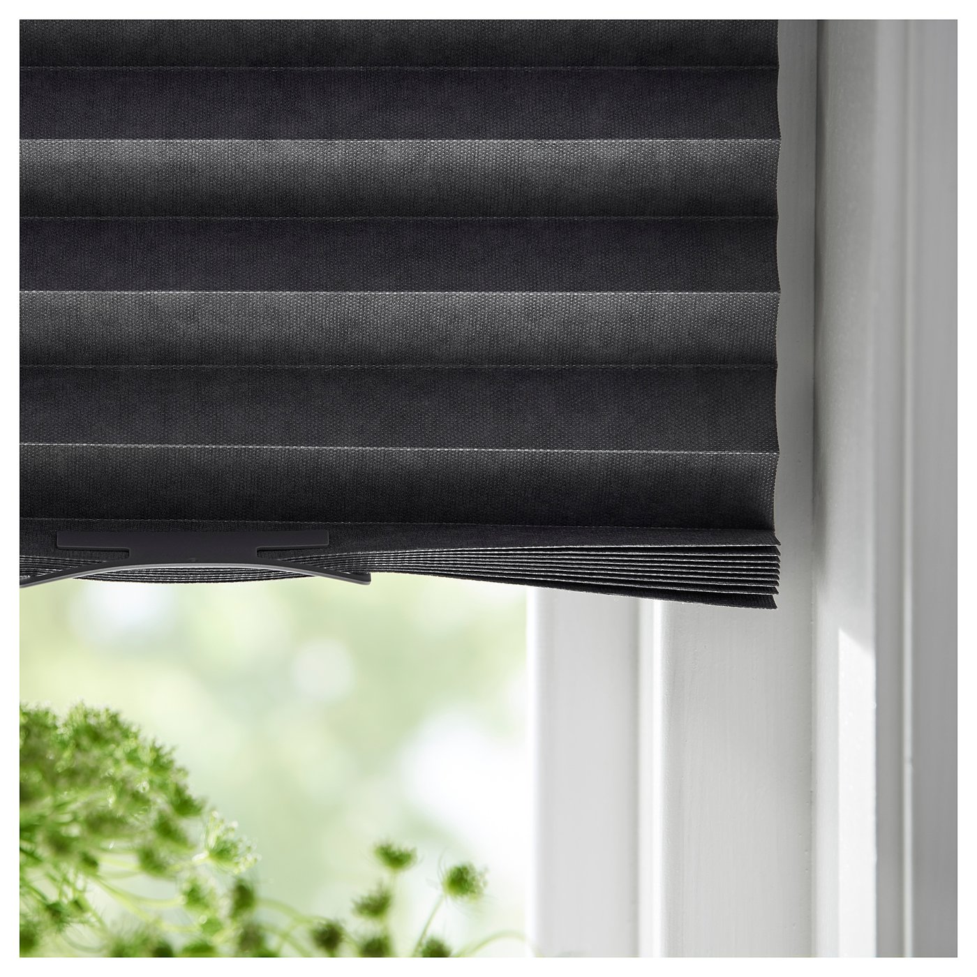 SCHOTTIS block-out pleated blind dark grey - IKEA