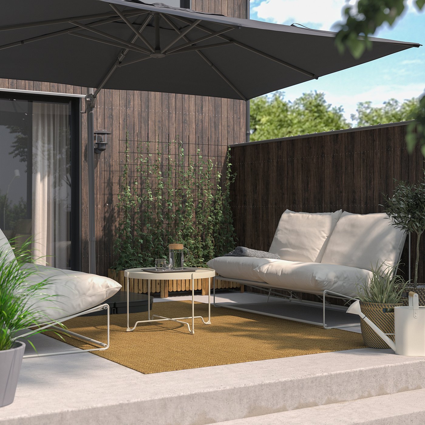 SEGLARÖ parasol, hanging anthracite/tilting - IKEA