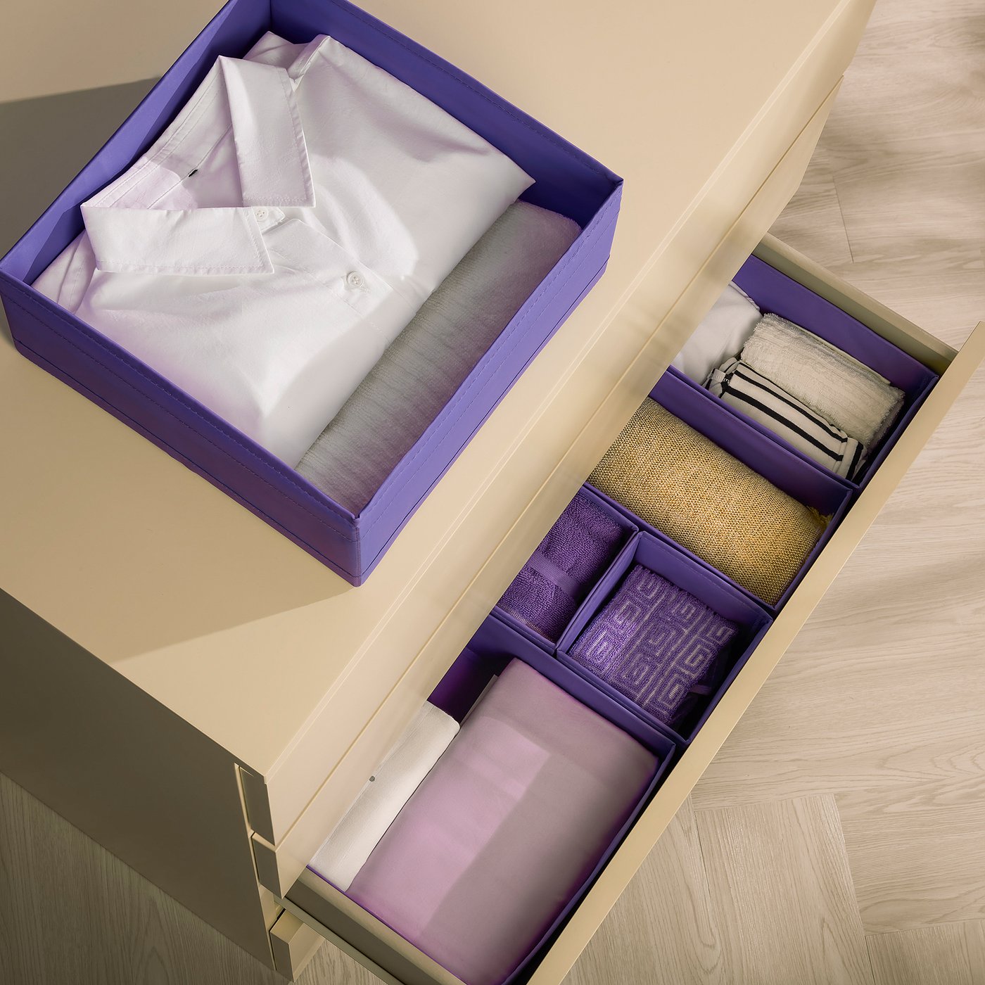 SKUBB box, set of 6 purple - IKEA