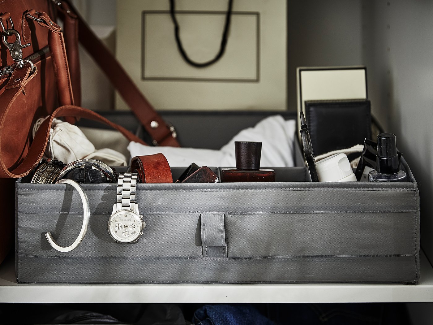 SKUBB box with compartments dark grey - IKEA