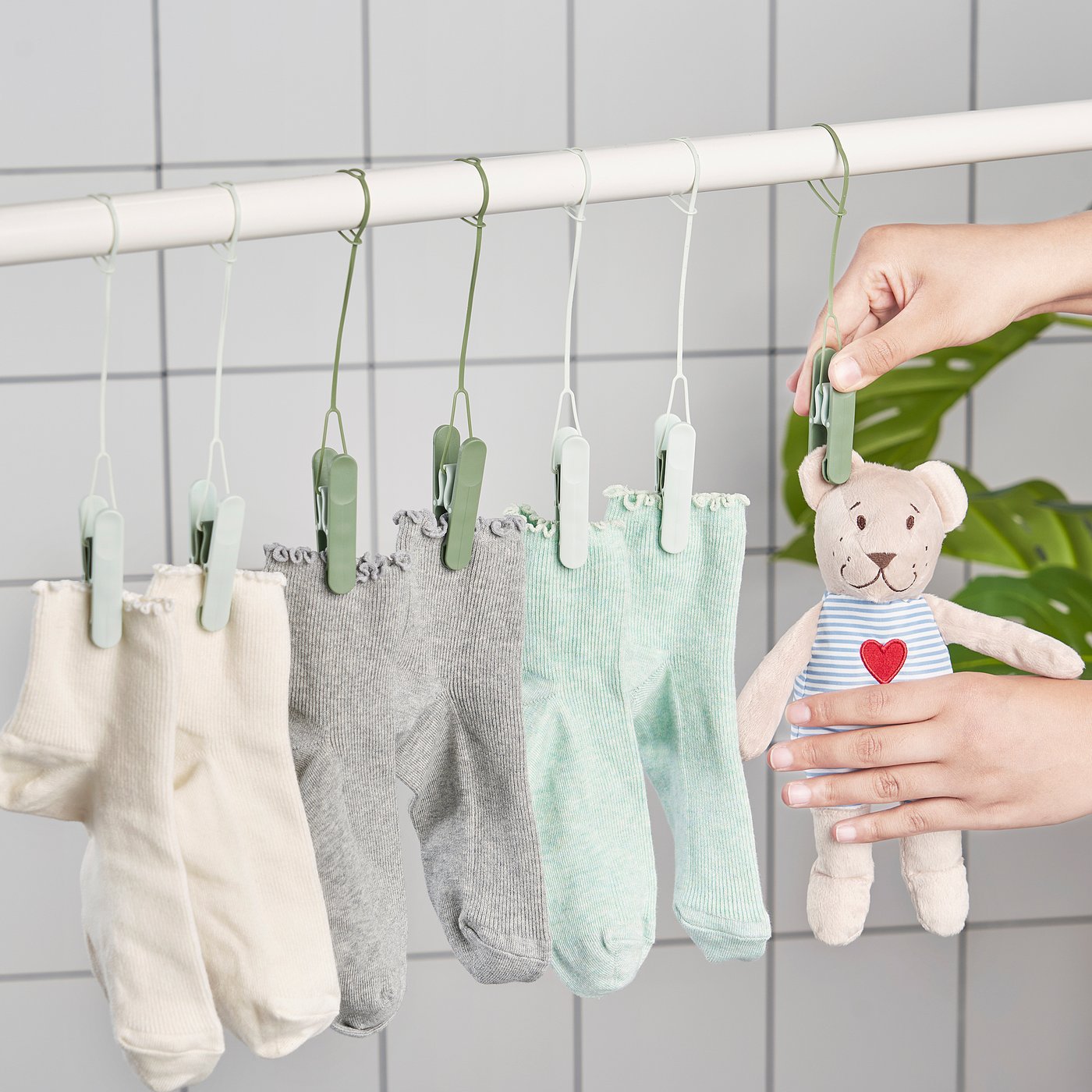 SLIBB hanging clothes peg green - IKEA