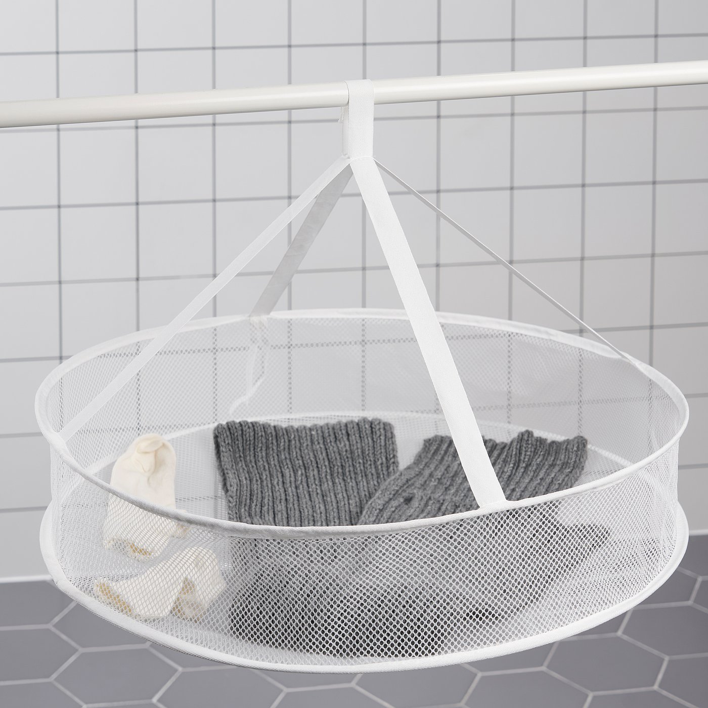 SLIBB hanging drying basket mesh/white - IKEA