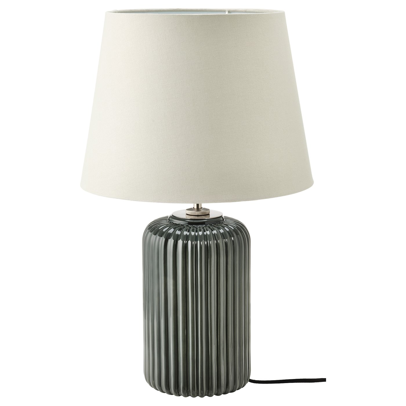 SNÖBYAR table lamp grey-turquoise ceramic/grey - IKEA