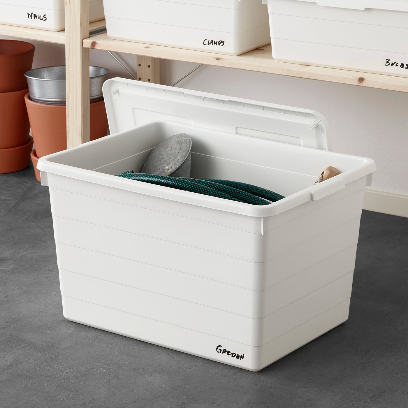 SOCKERBIT box with lid white - IKEA
