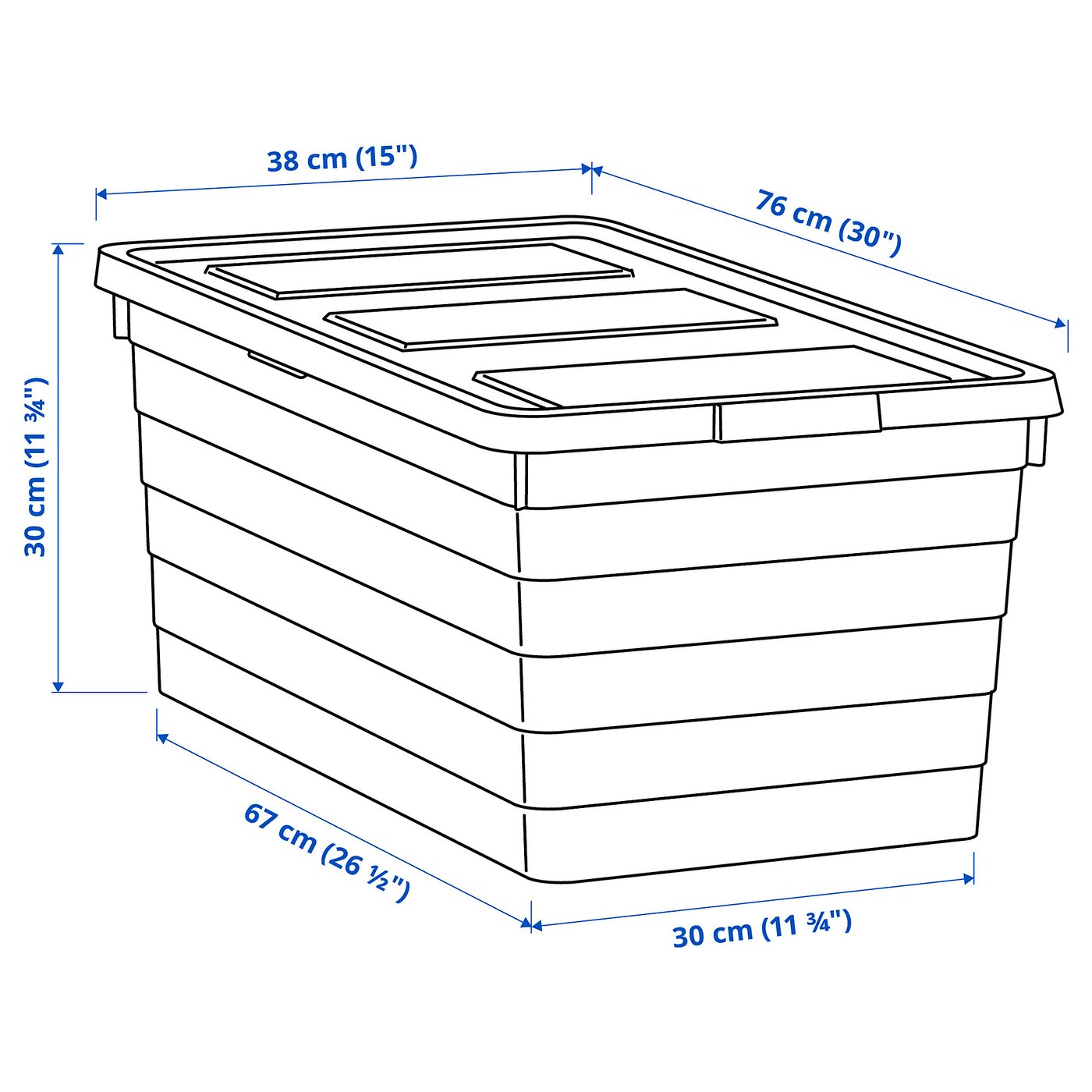 SOCKERBIT storage box with lid white - IKEA
