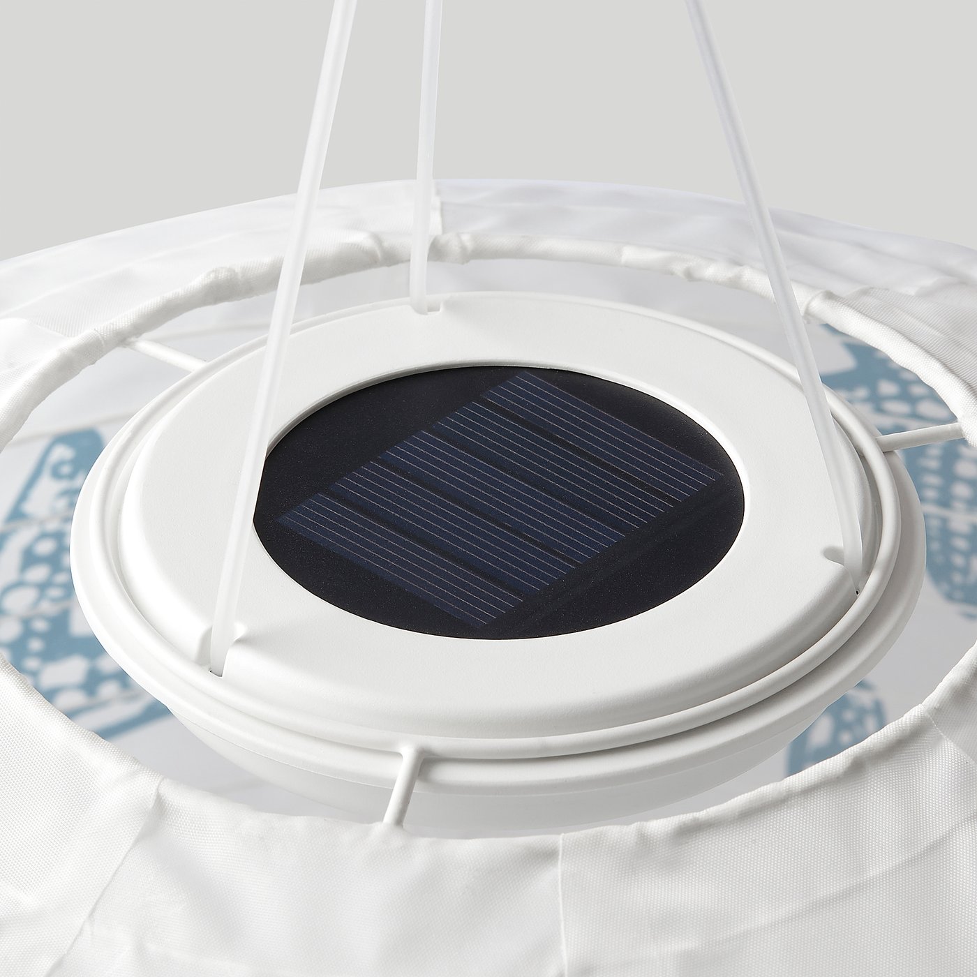 SOLVINDEN LED solar-powered pendant lamp outdoor globe/blue star - IKEA