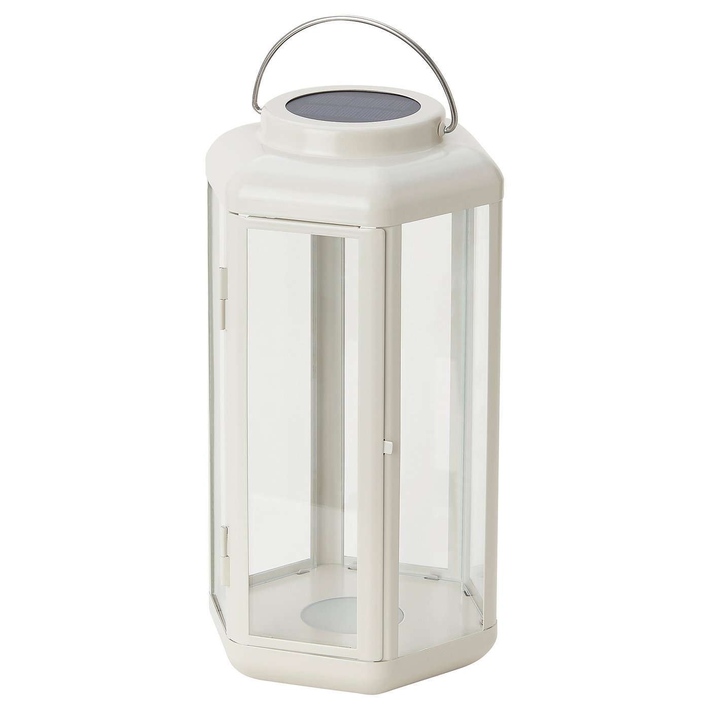 SOLVINDEN LED solar-powered table lamp lantern/beige - IKEA
