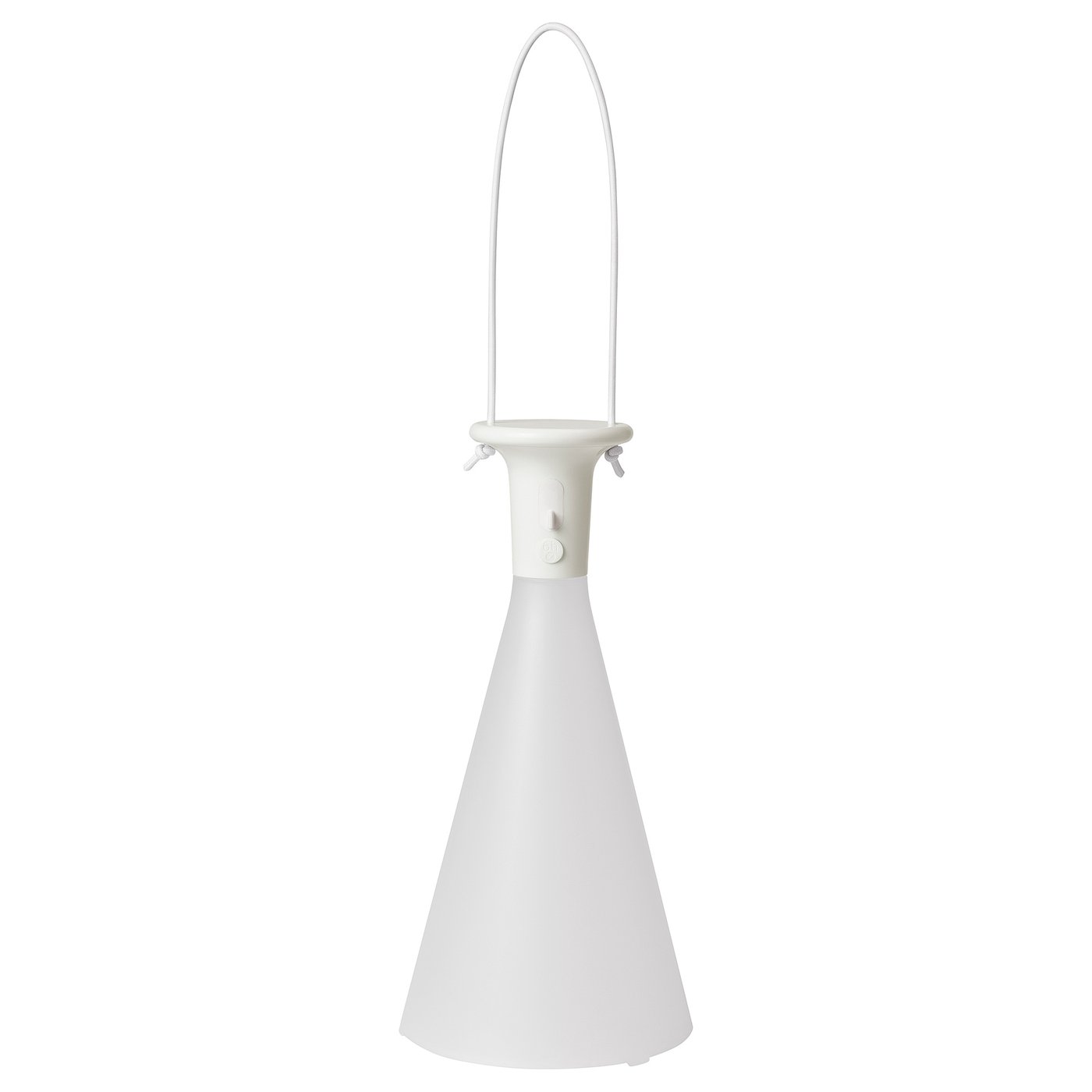 SOLVINDEN LED table lamp battery-operated outdoor/cone-shaped white - IKEA