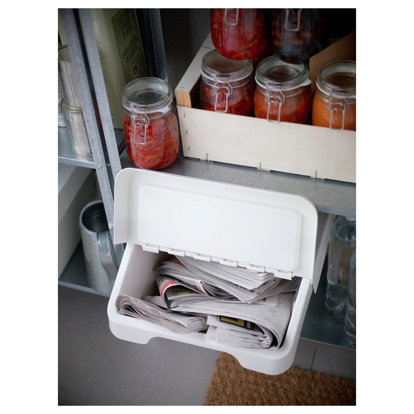 SORTERA waste sorting bin with lid white - IKEA