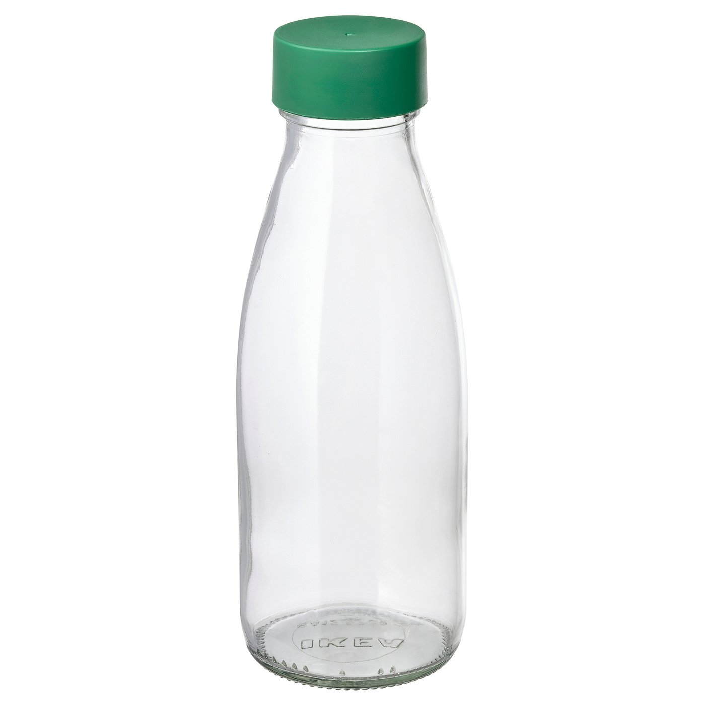 SPARTANSK water bottle clear glass/green - IKEA