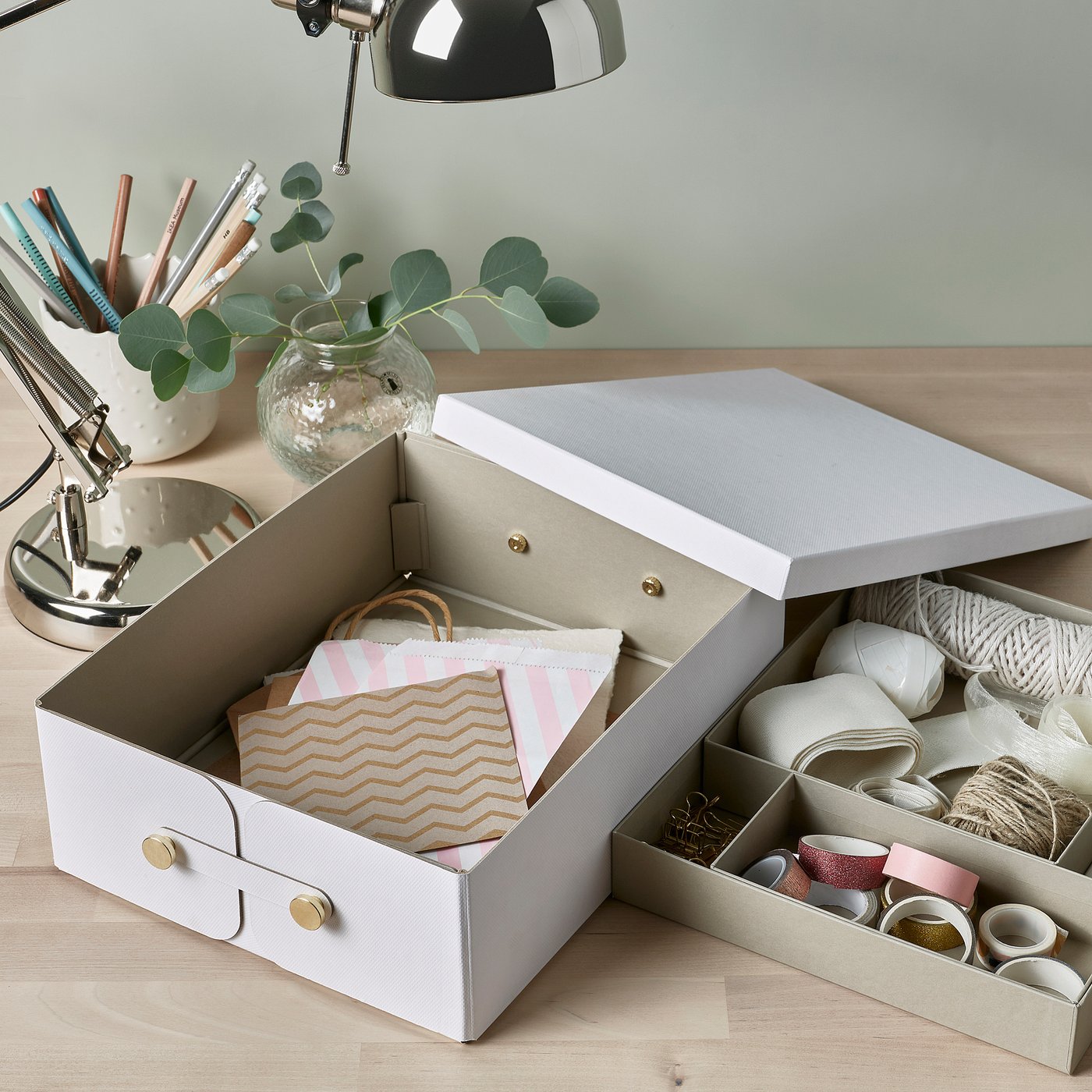 SPINNROCK box with compartments white - IKEA