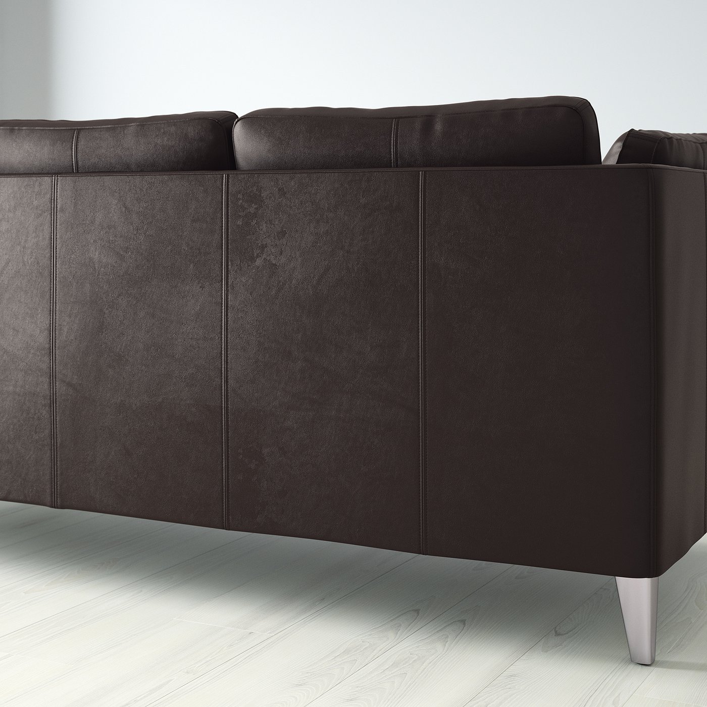 STOCKHOLM three-seat sofa Seglora dark brown - IKEA
