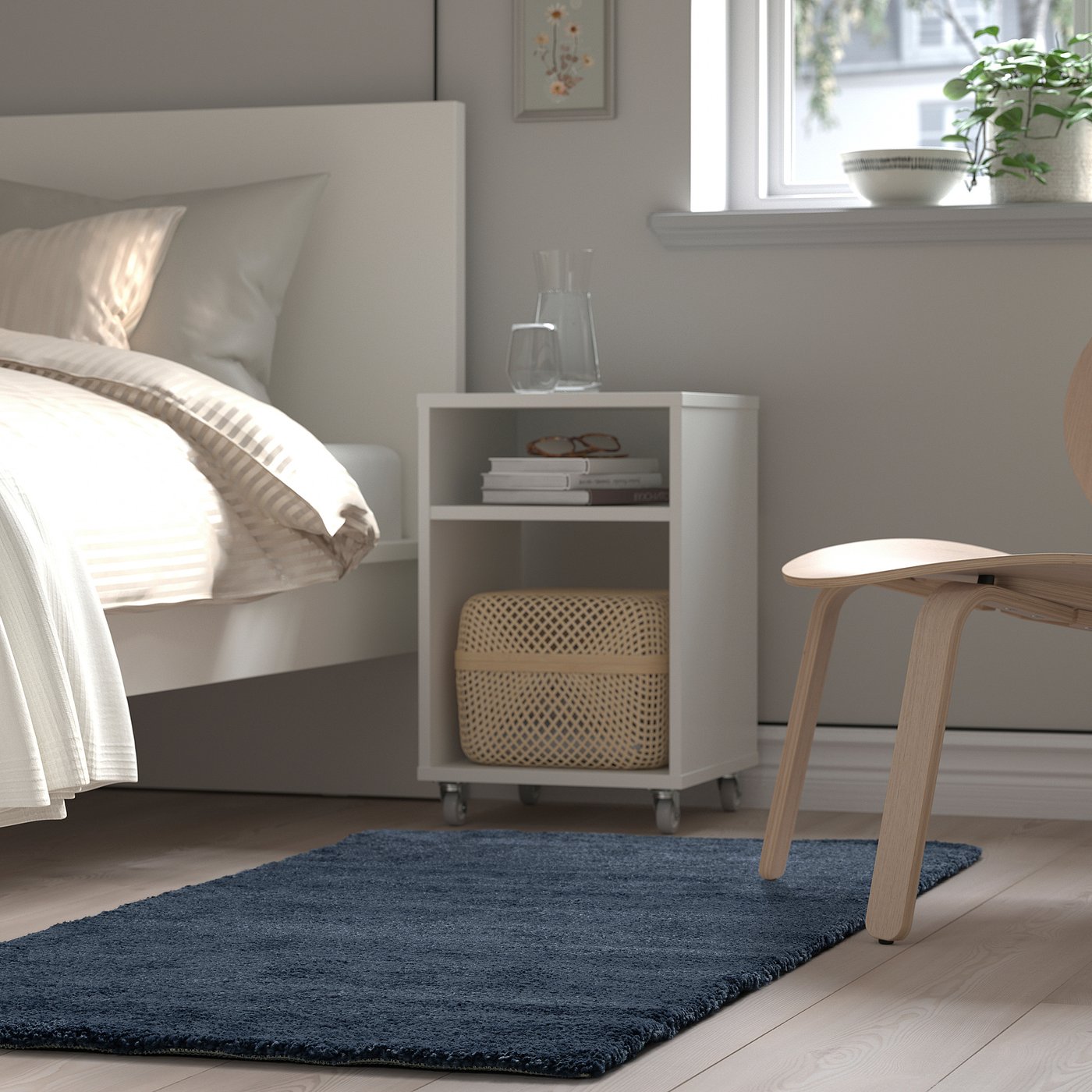 STOENSE rug, low pile dark blue - IKEA