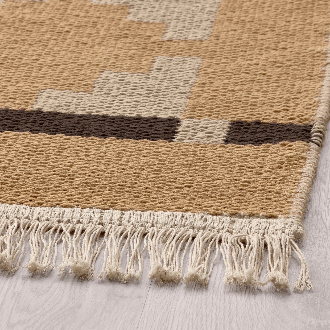 TELEGRAFLINJE rug, flatwoven yellow-beige - IKEA