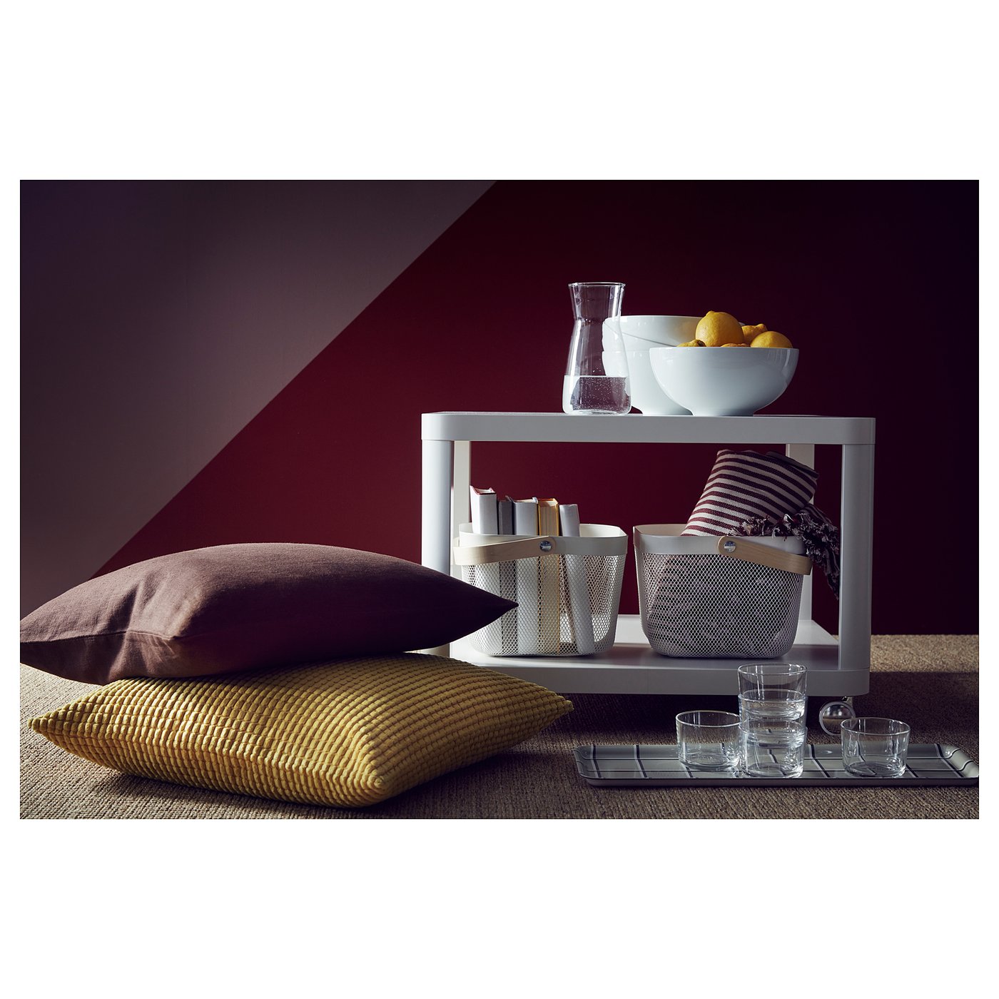 TINGBY side table on castors white - IKEA