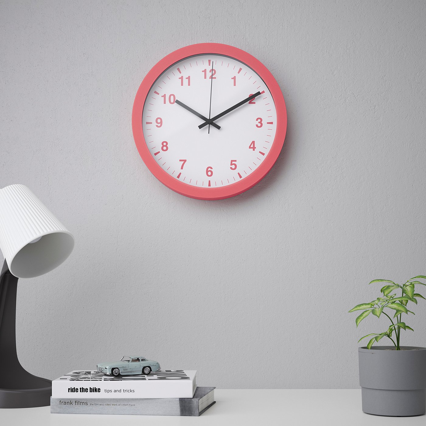 TJALLA wall clock pink - IKEA