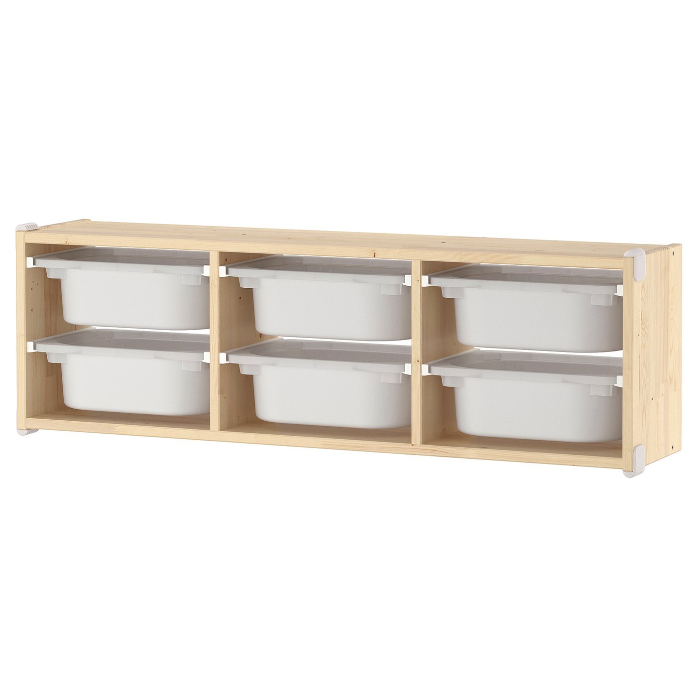 TROFAST wall storage light white stained pine/white - IKEA