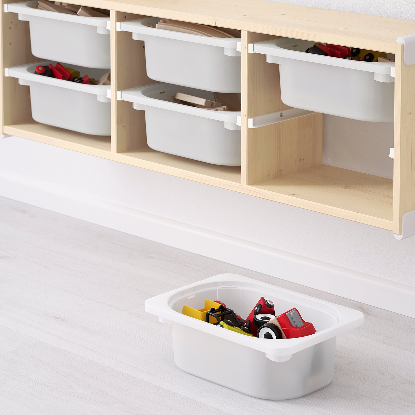 TROFAST wall storage light white stained pine/white - IKEA