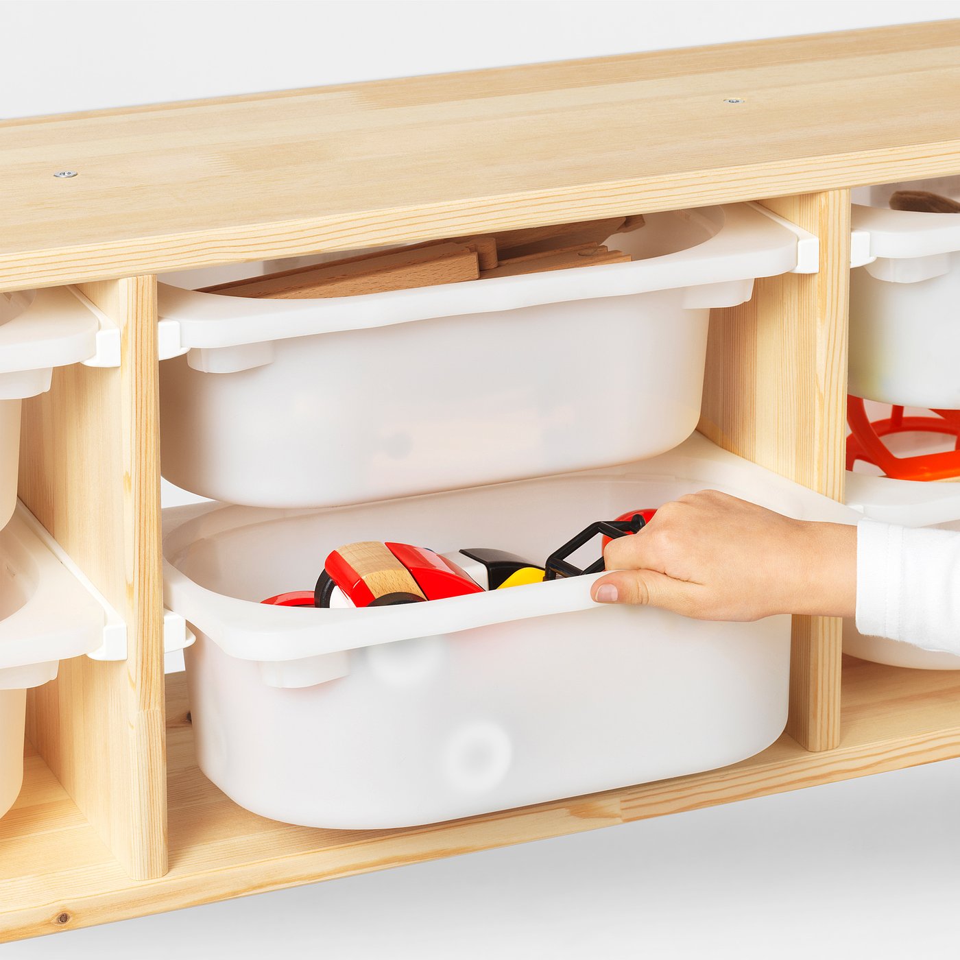 TROFAST wall storage light white stained pine/white - IKEA