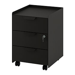 TROTTEN drawer unit w 3 drawers on castors white - IKEA
