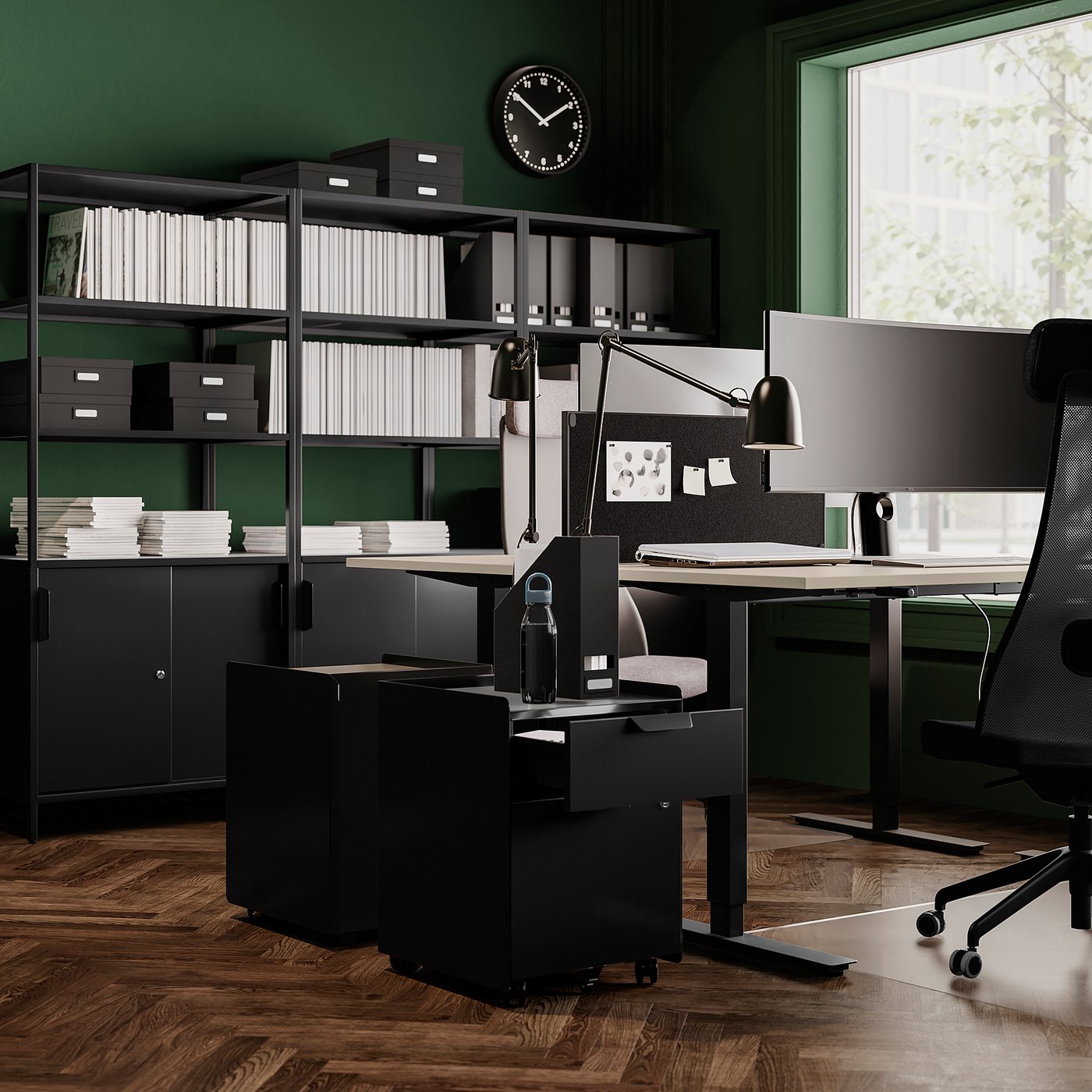 TROTTEN underframe sit/stand f table top anthracite - IKEA