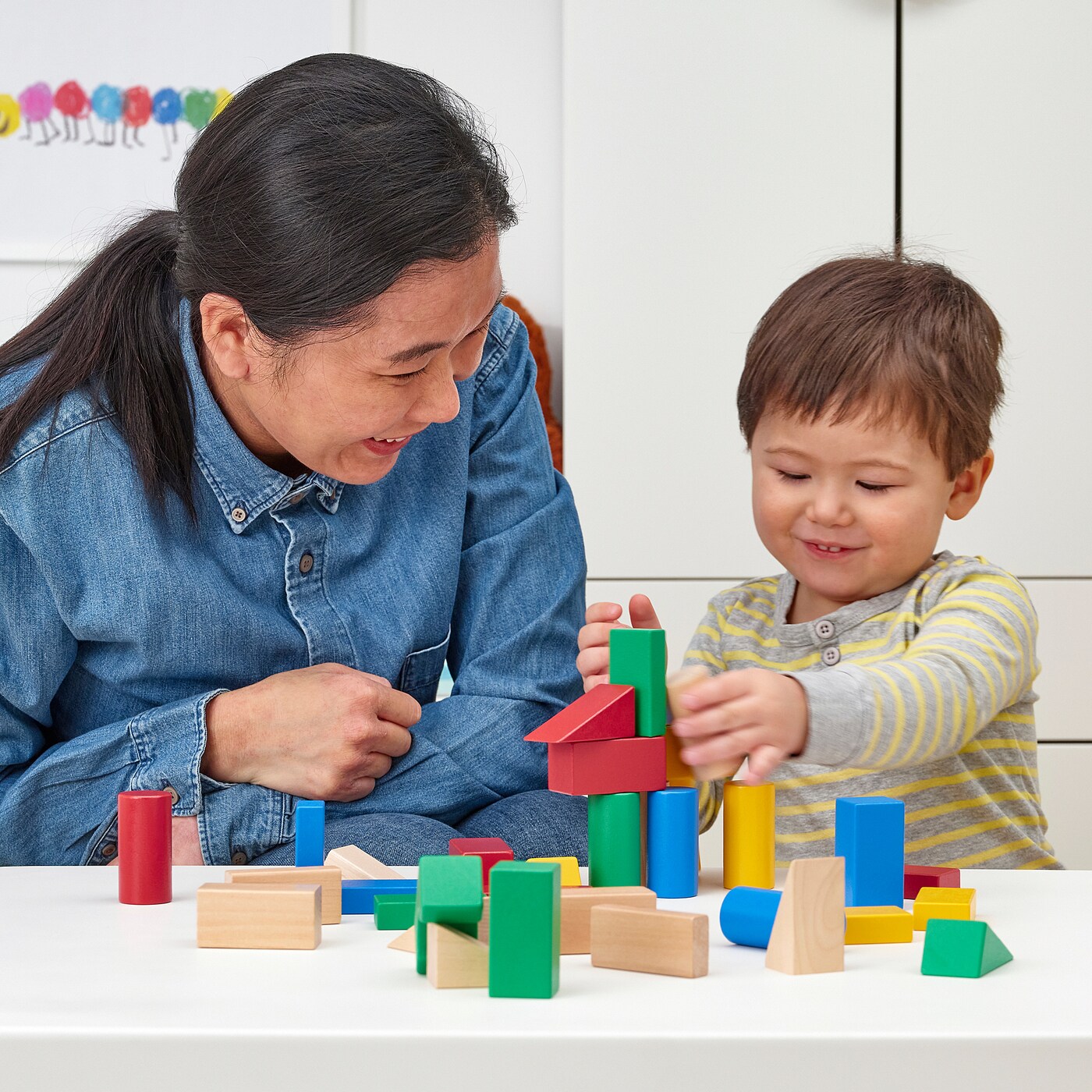 UNDERHÅLLA 40-piece wooden building block set multicolour - IKEA UNDERHÅLLA 40-piece wooden building block set multicolour - IKEA
