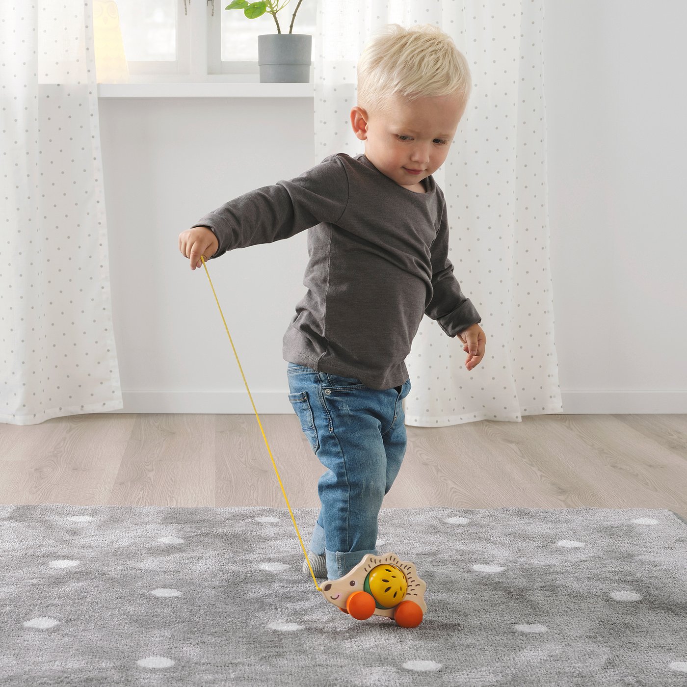 UPPSTÅ pull toy hedgehog/multicolour - IKEA