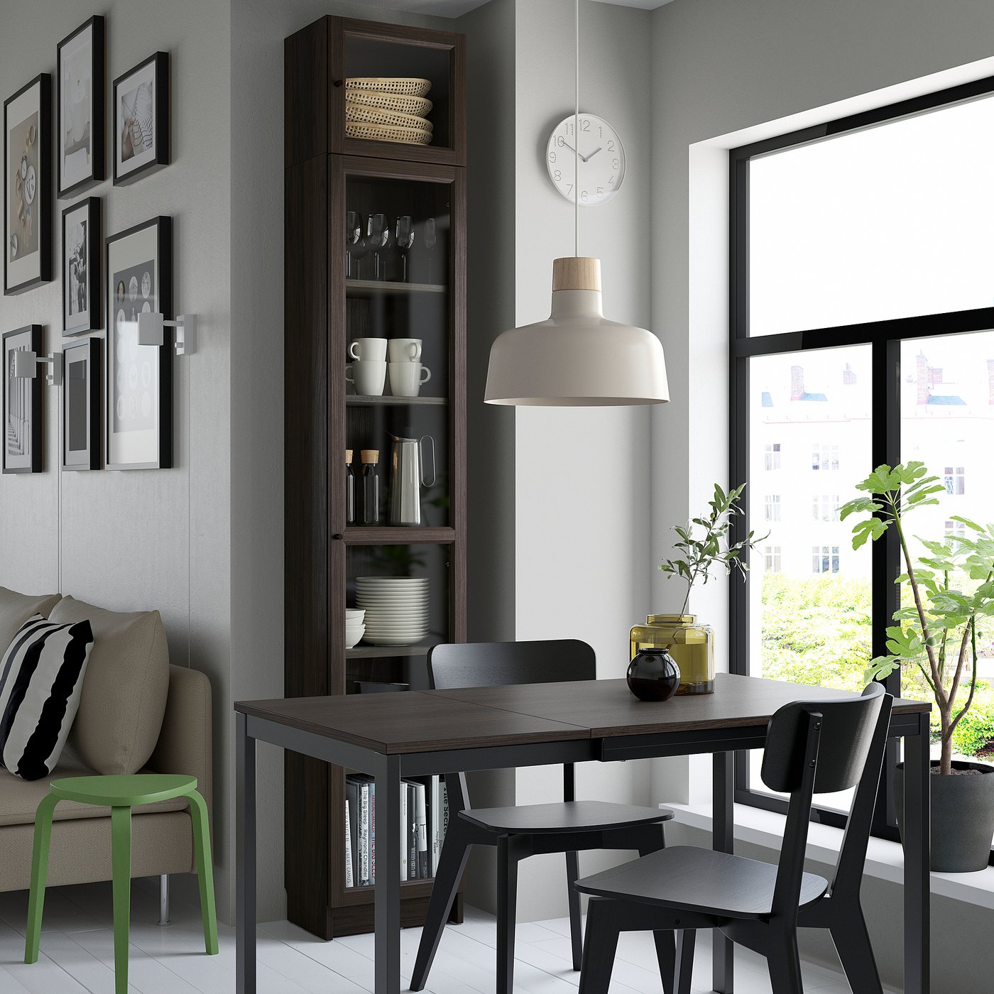 VANGSTA extendable table black/dark brown - IKEA