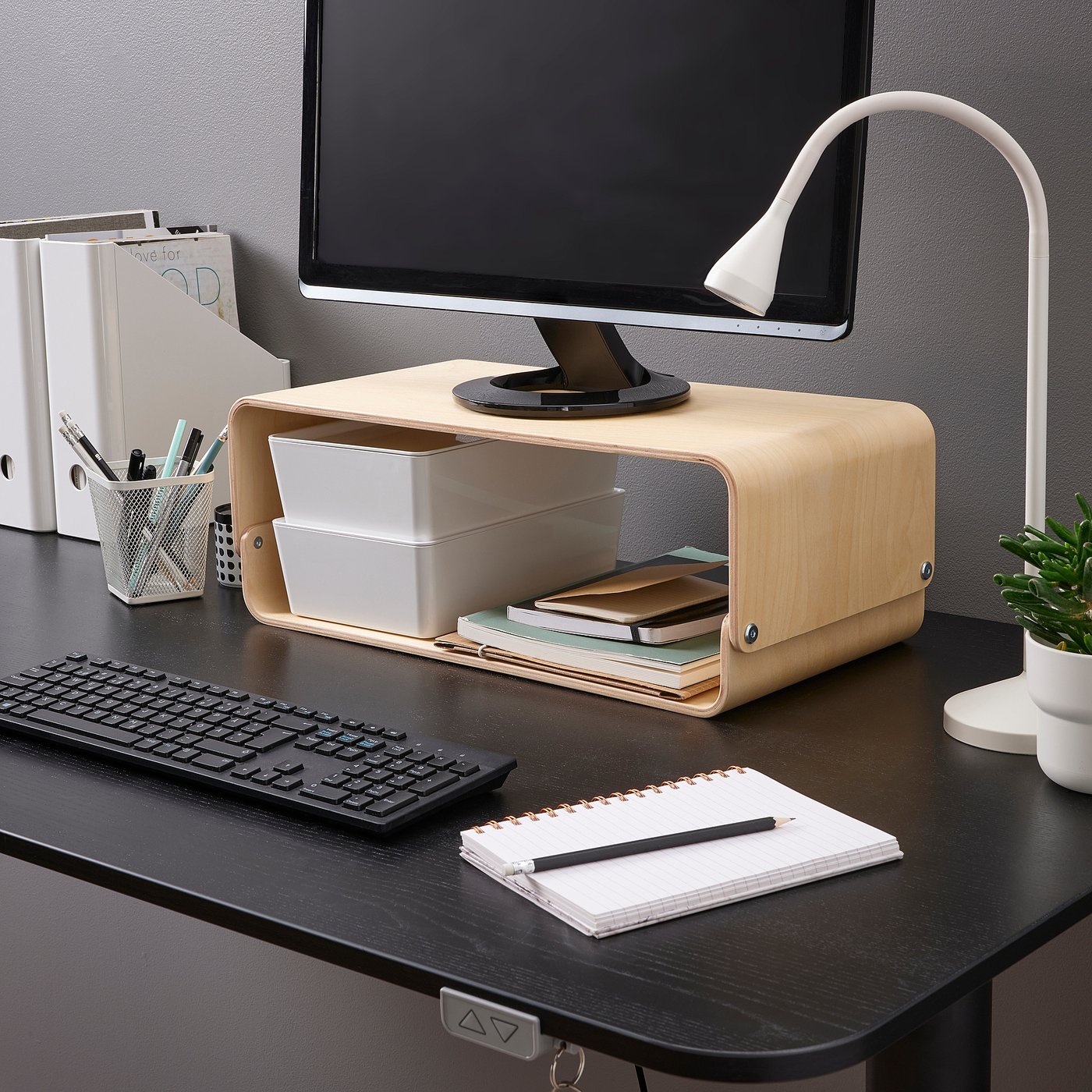 VATTENKAR laptop/monitor stand birch - IKEA