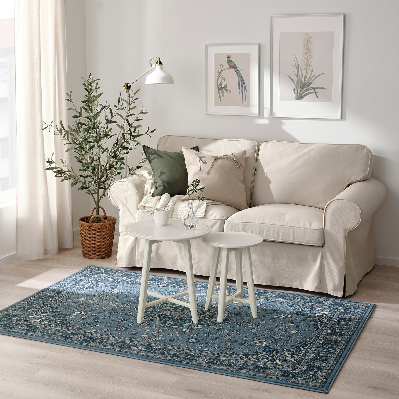 VEDBÄK rug, low pile blue - IKEA