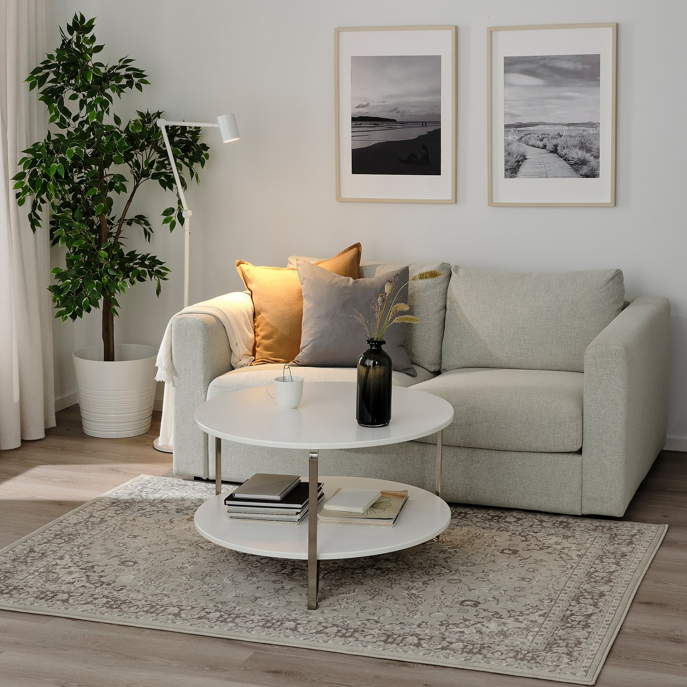 VEDBÄK rug, low pile light grey - IKEA