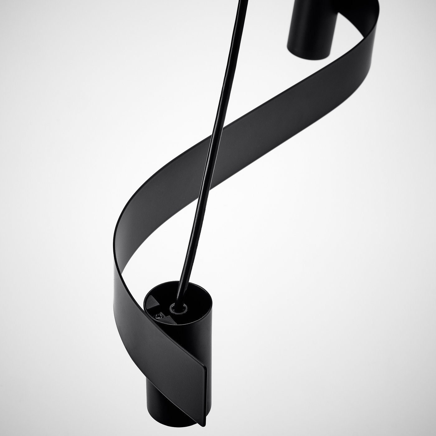 ACKJA 阿卡雅 / MOLNART 莫那特 吊灯附灯泡 波浪形 黑色/球形 灰色透明玻璃 - IKEA