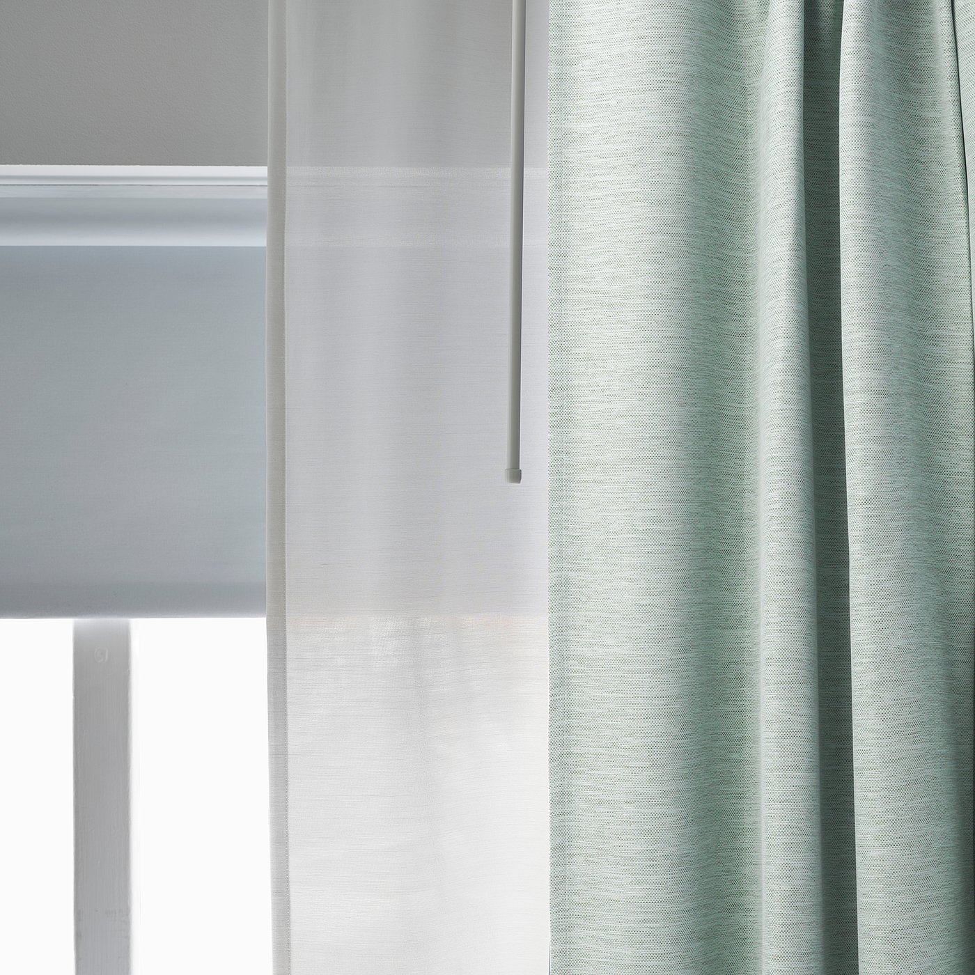 KALAMONDIN 克拉蒙 窗帘，2幅 浅绿 - IKEA