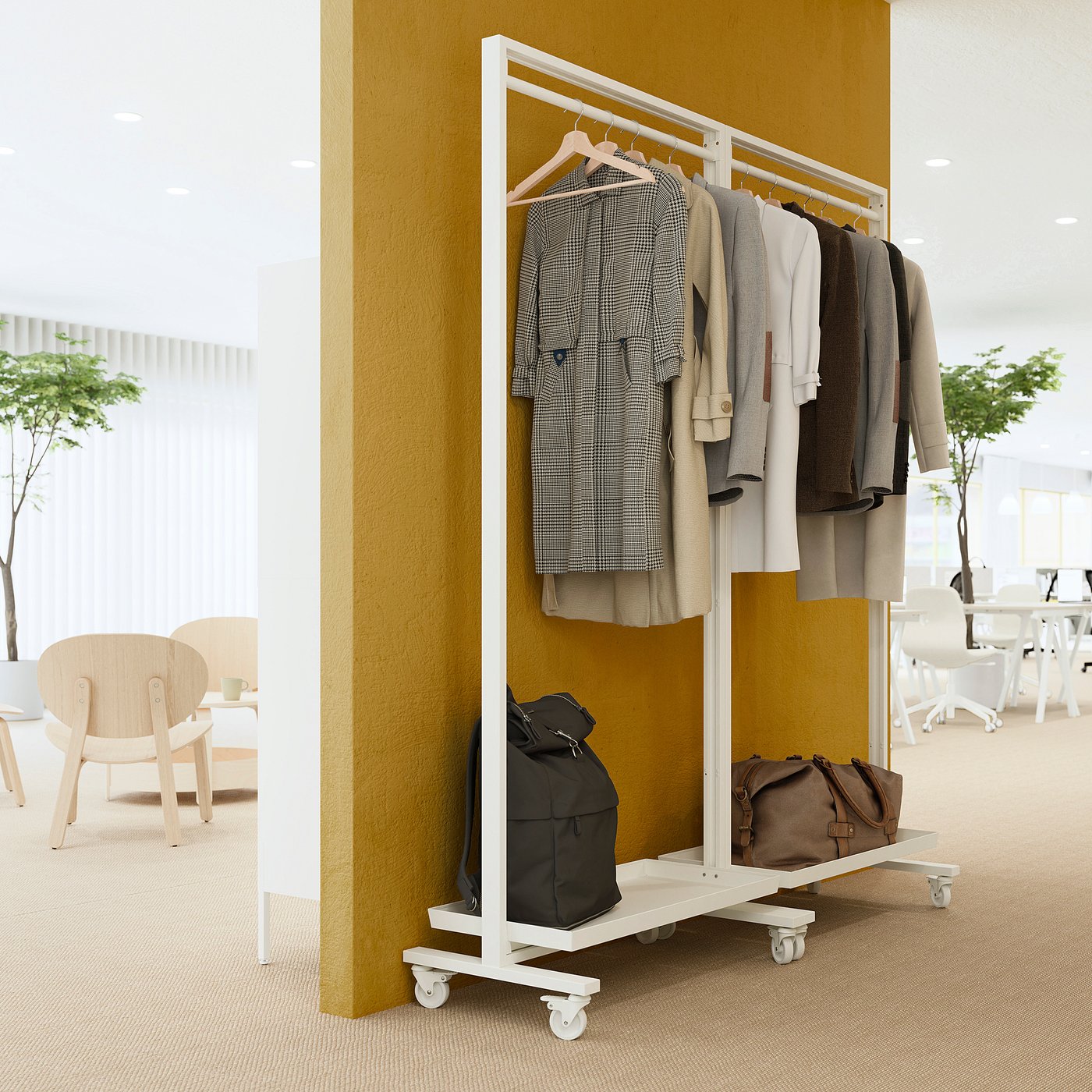 MITTZON 米特丛 带脚轮框架/挂衣杆/展示搁架 白色 - IKEA MITTZON 米特丛 带脚轮框架/挂衣杆/展示搁架 白色 - IKEA